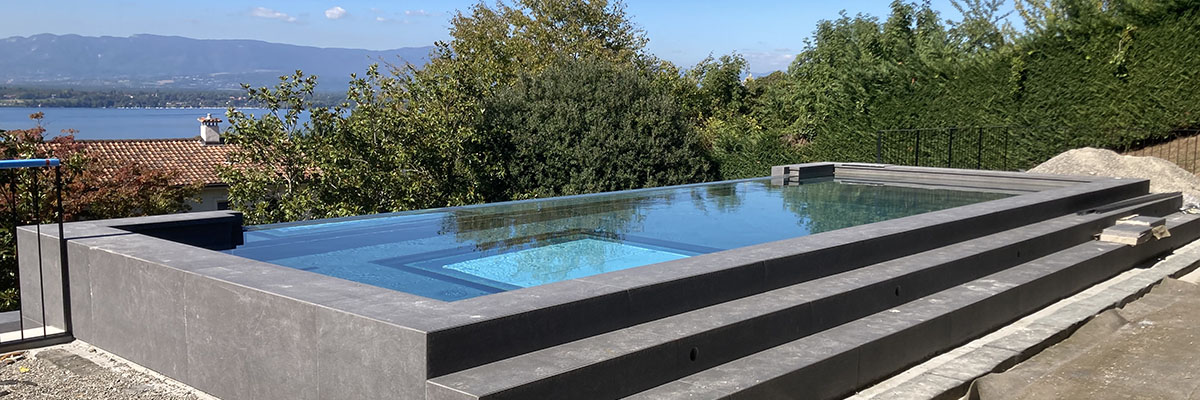 Infinity pool installation in Cologny: this is how it works.